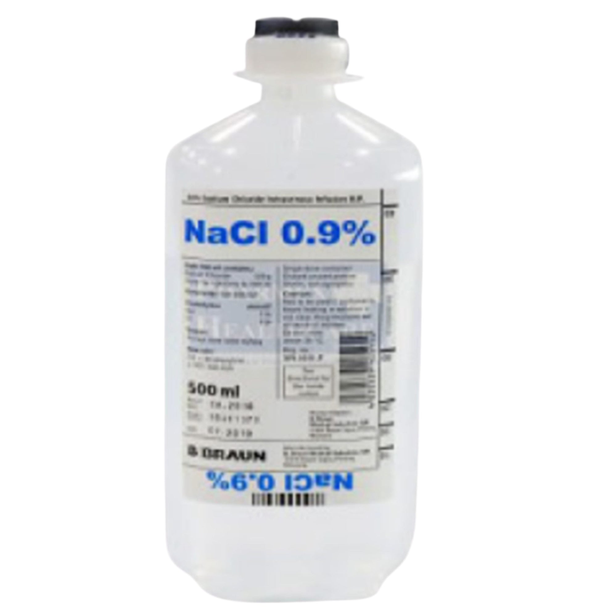 Normal Saline - Euro Cap 0.9% Eurocap Self Collapsible Bottle (500mls ...