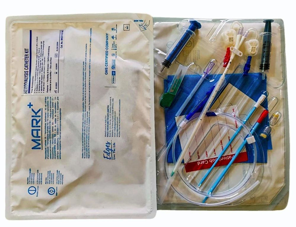 Disposable Hemodialysis Catheter Kit – Double Lumen (11.5Fr x 15cm ...